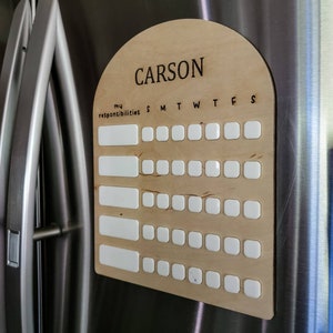 Kids Personal Chore Chart Magnetic Sign | Kids Chore Sign | Children's ...