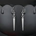 Urban Spike Earrings, Long Silver Dangles, Edgy Punk Gothic Jewelry ...