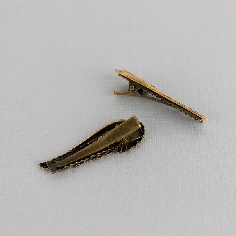 Black Brass Silver Wing Hair Pins Feather Hair Slides Fallen - Etsy