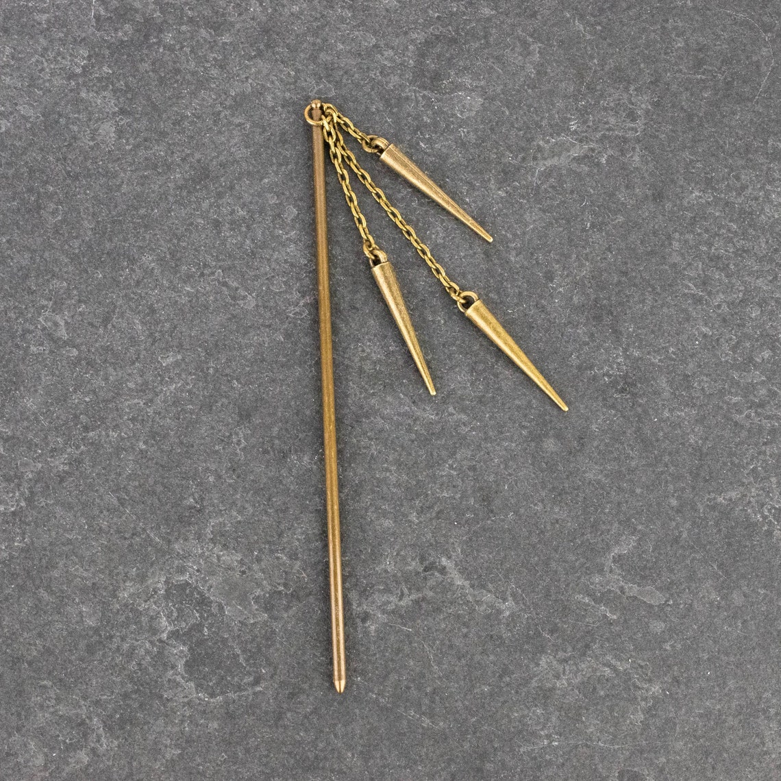 Spike Chain Hair Stick Edgy Hair Accessory Dangle Hair - Etsy