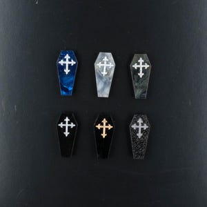 Gothic Coffin Magnet With Cross, Halloween Fridge Decor, Spooky ...