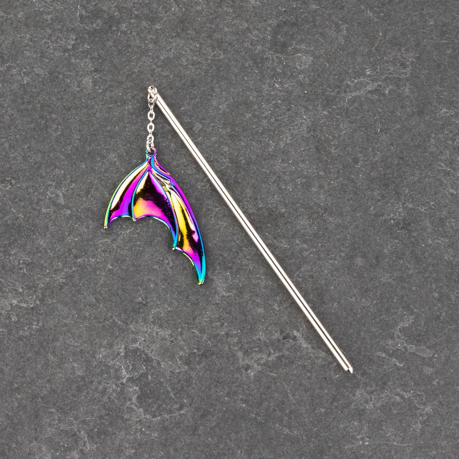 Dragon Wing Hair Stick Bat Wing Hair Pin Oil Slick Hair | Etsy