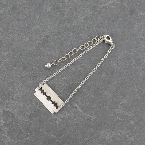 Razor Blade Bracelet, Edgy Jewelry, Punk Rocker Accessory, Cutting ...