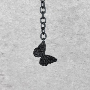 Black Keychain, Gothic Key Holder, Matte Black Key Clip, Skull Keychain ...