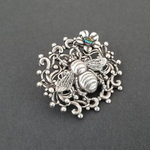 Victorian Style Bumble Bee Brooch, Honeybee Lapel Pin, Flying Insect ...