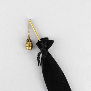 Grenade Hair Stick, Silver Brass Hair Accessory, Weapon Hair Jewelry ...
