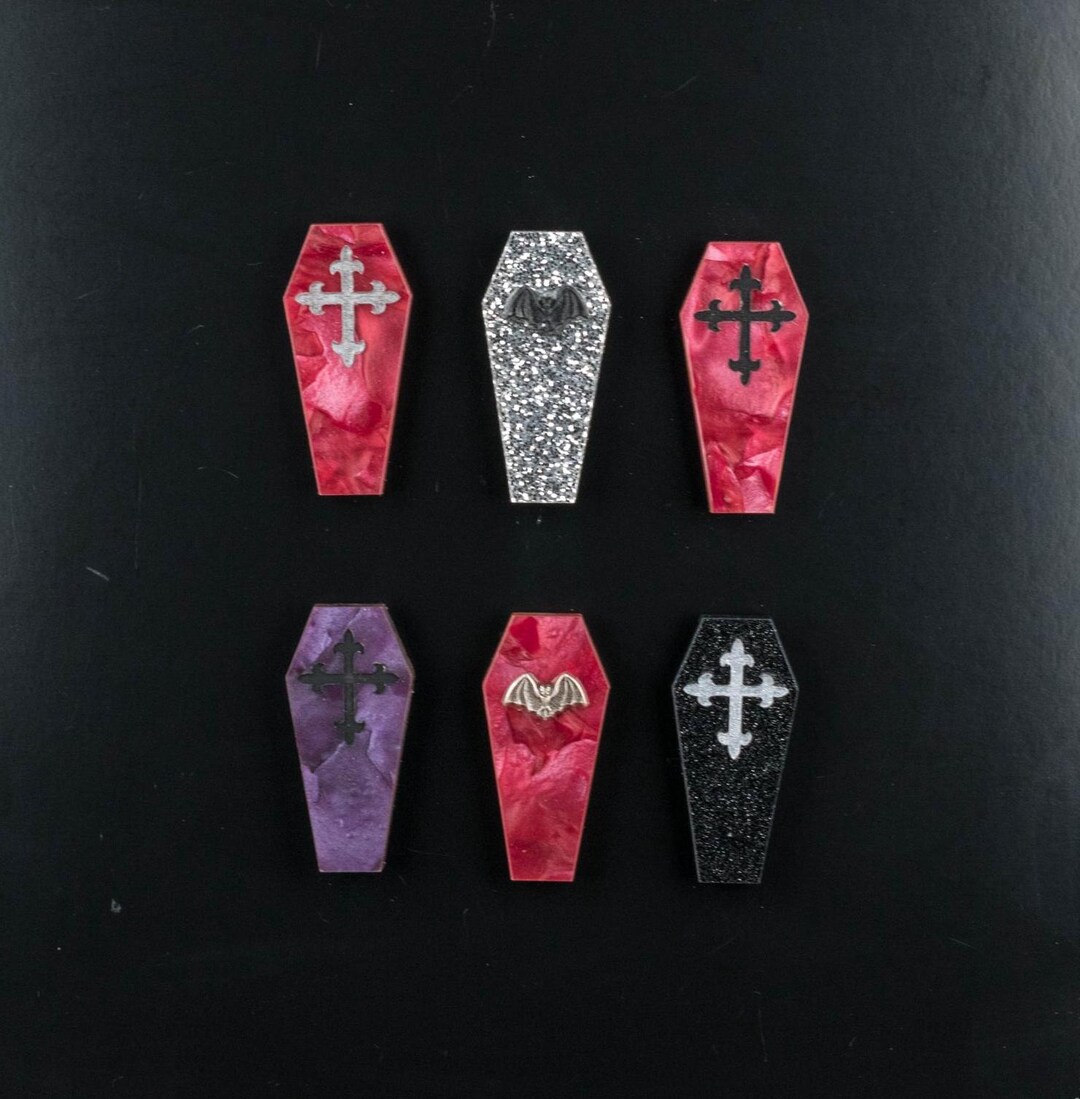 Gothic Coffin Magnets, Dark Home Decor, Spooky Fridge Magnet, Creepy ...