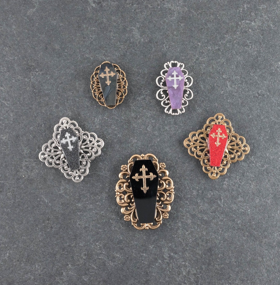 Victorian Gothic Coffin Magnet, Goth Refrigerator Magnet, Spooky ...