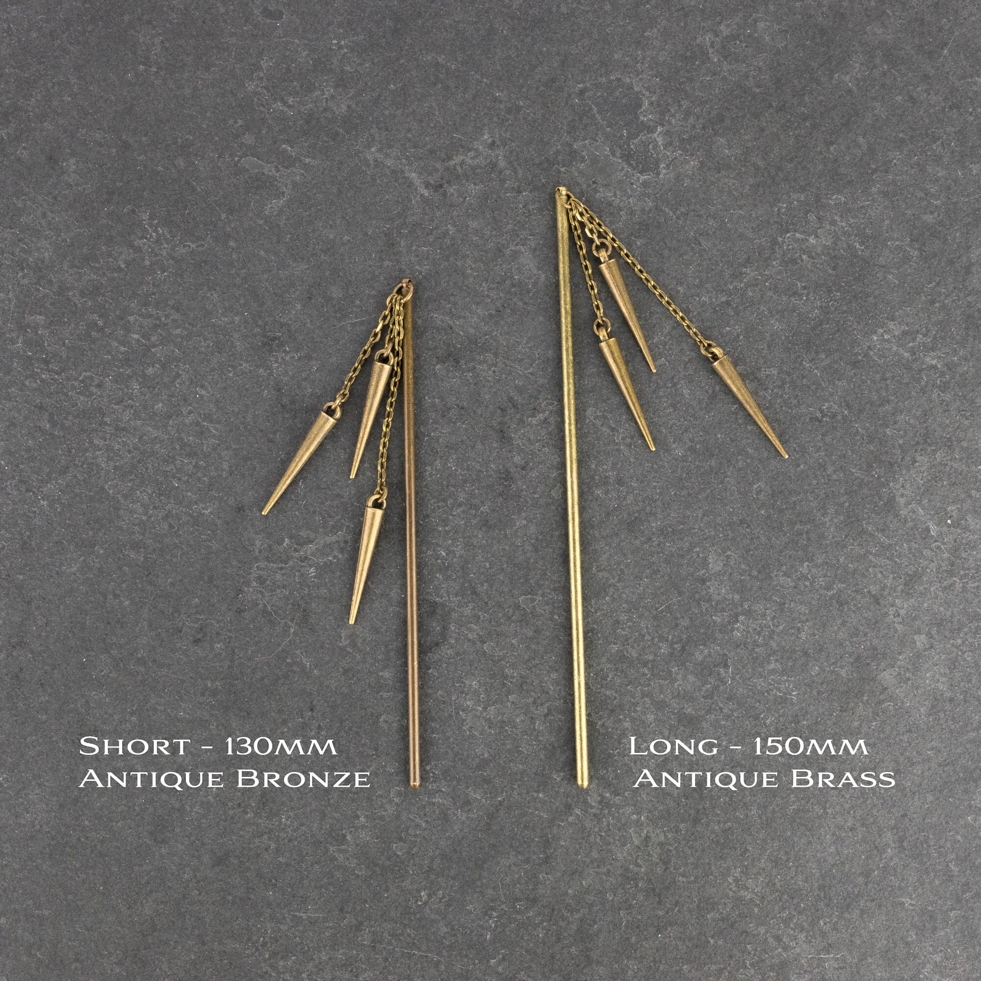 Spike Chain Hair Stick Edgy Hair Accessory Dangle Hair - Etsy