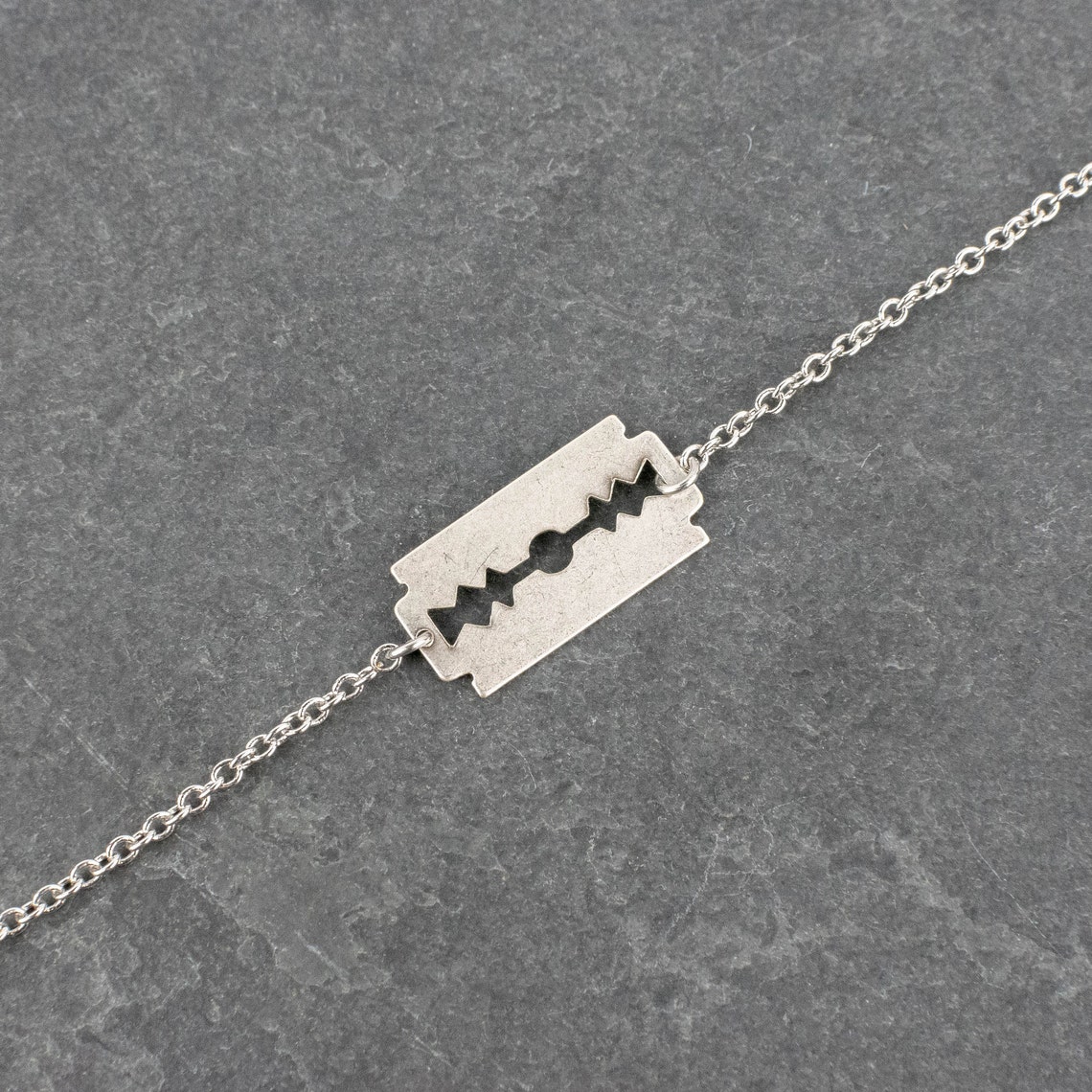 Razor Blade Bracelet Edgy Jewelry Punk Rocker Accessory - Etsy