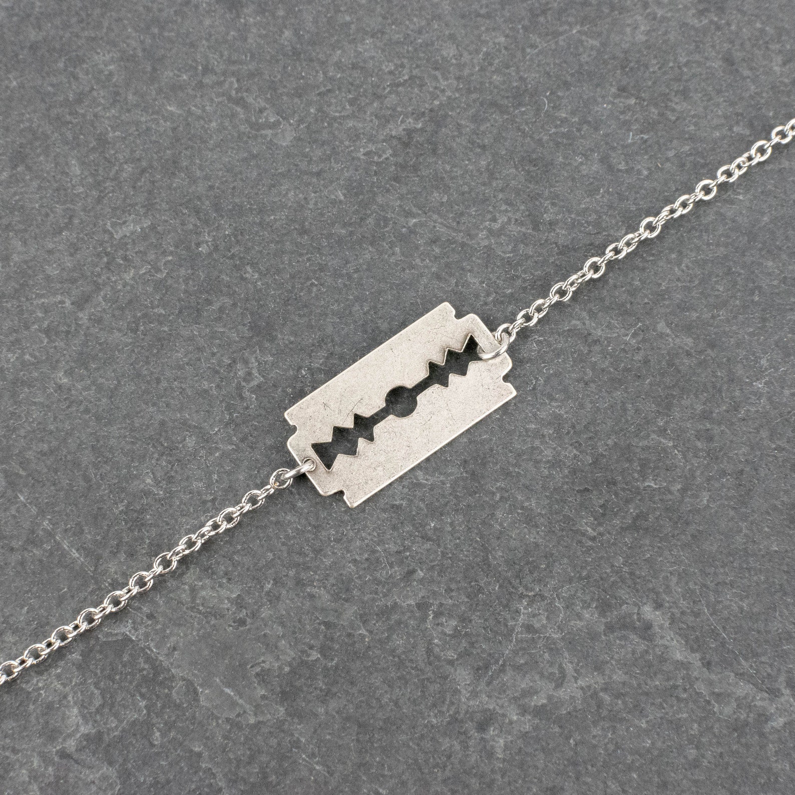 Razor Blade Bracelet Edgy Jewelry Punk Rocker Accessory - Etsy