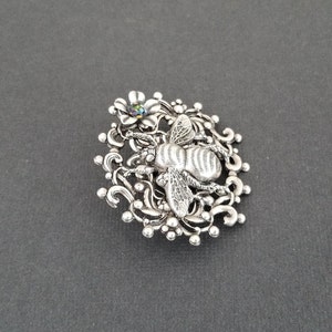 Victorian Style Bumble Bee Brooch, Honeybee Lapel Pin, Flying Insect ...