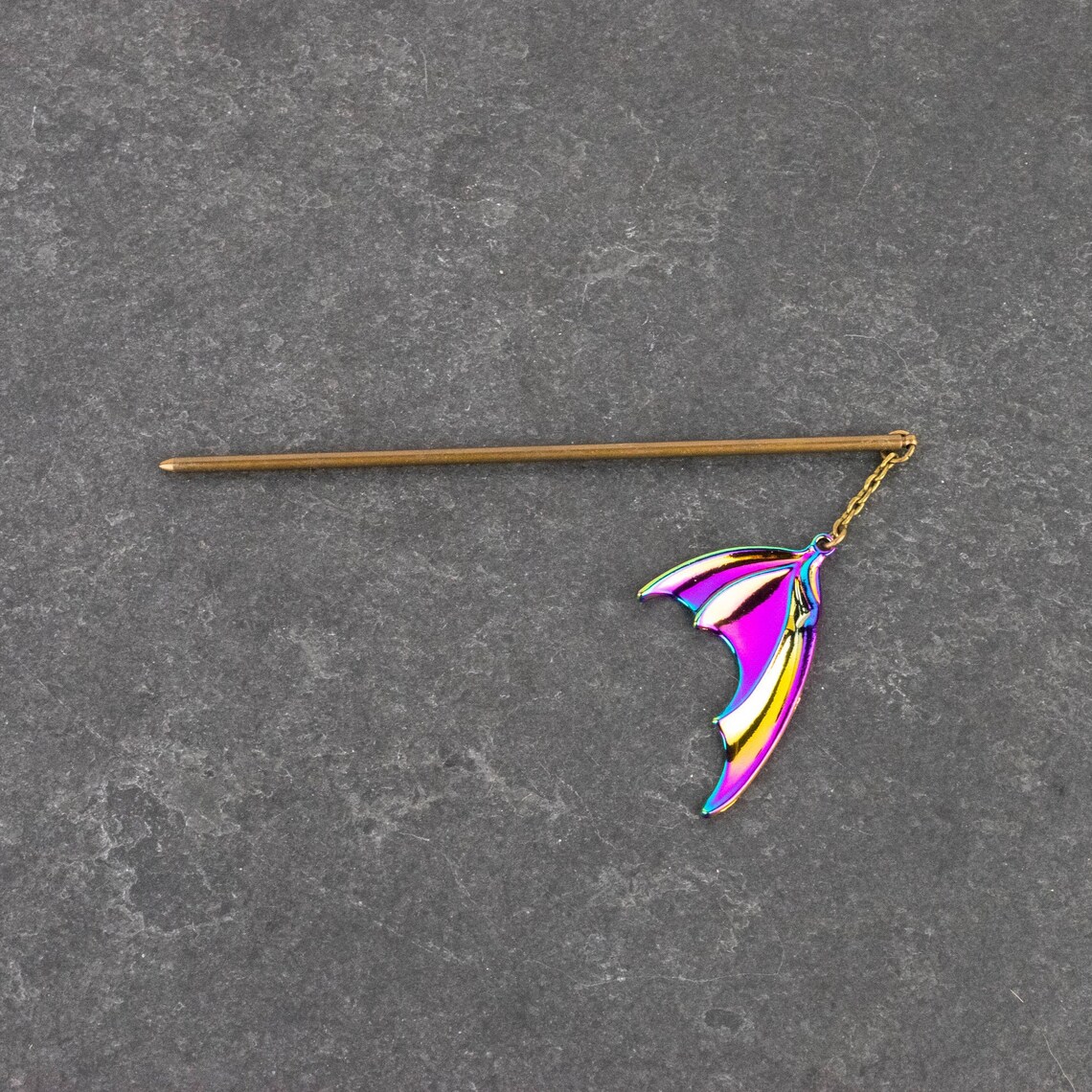 Dragon Wing Hair Stick Bat Wing Hair Pin Oil Slick Hair | Etsy