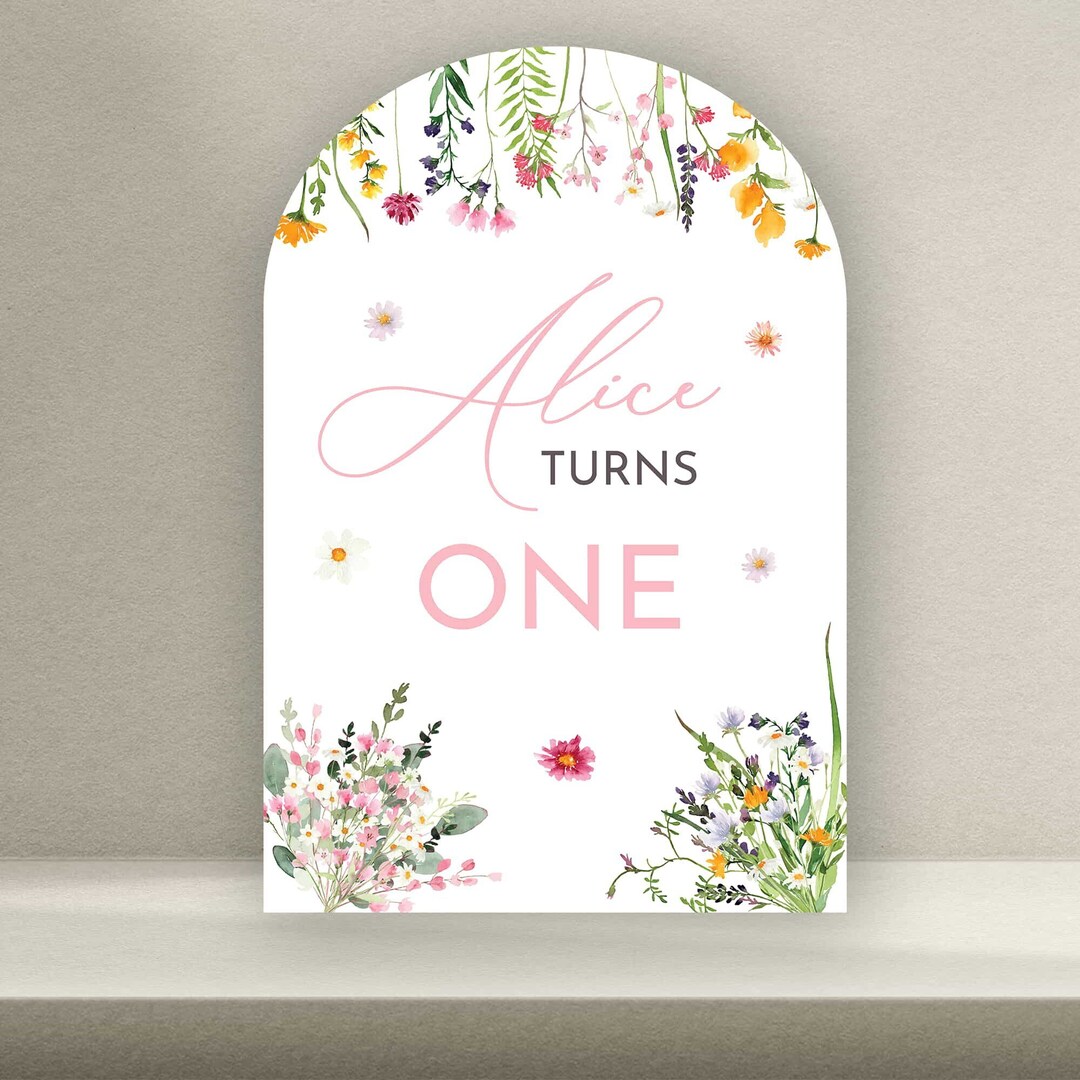Personalised Flower Backdrop Boards Flower Birthday Signage - Etsy