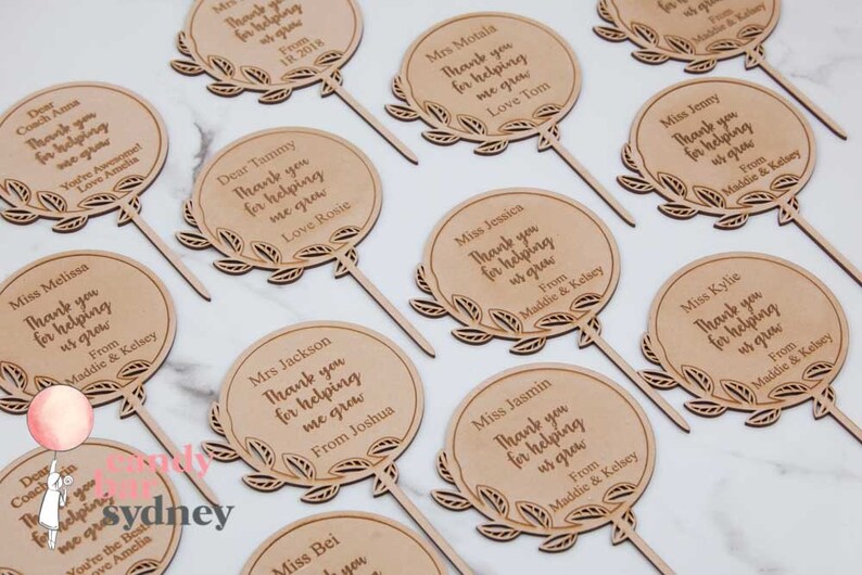 Teacher's Gift Personalised Planter Stick Custom Gifts - Etsy