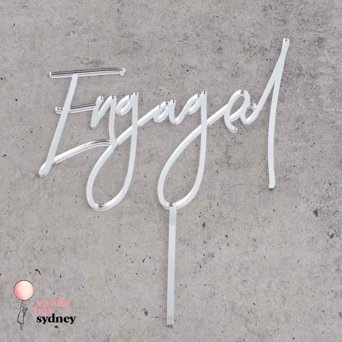Engaged Cake Topper Modern Script Custom Cake Toppers - Etsy