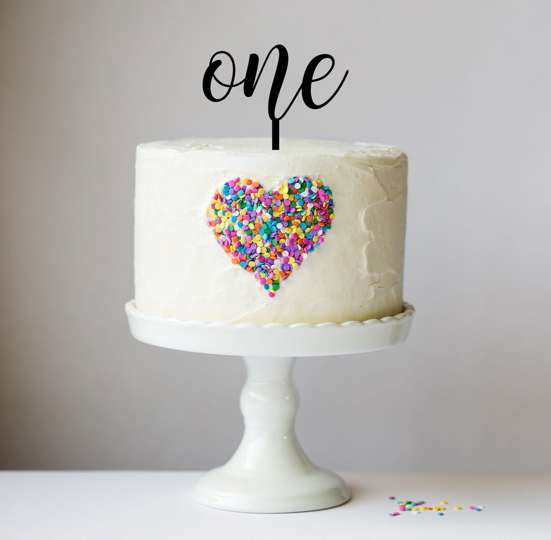 One Cake Topper First Birthday Cake Topper Style 3 - Etsy