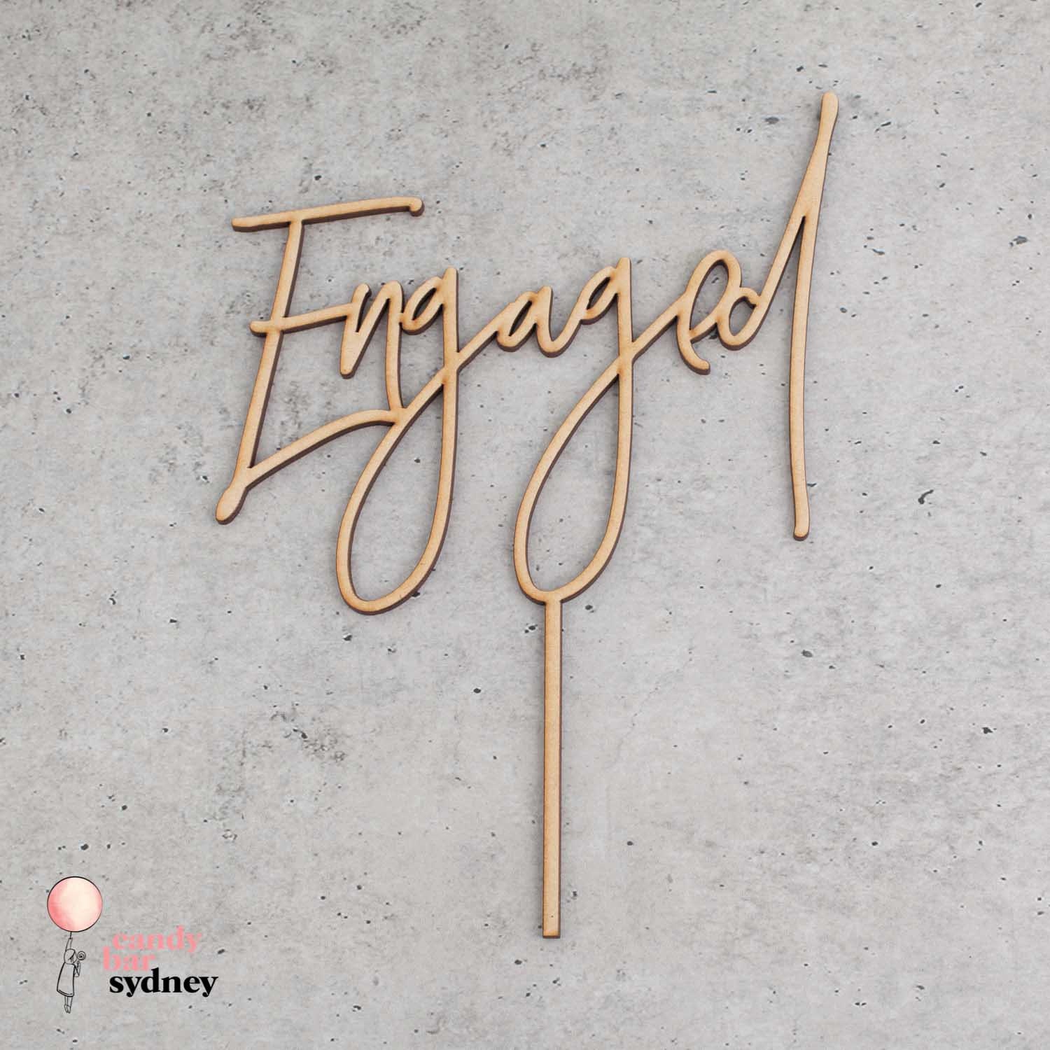 Engaged Cake Topper Modern Script Custom Cake Toppers - Etsy