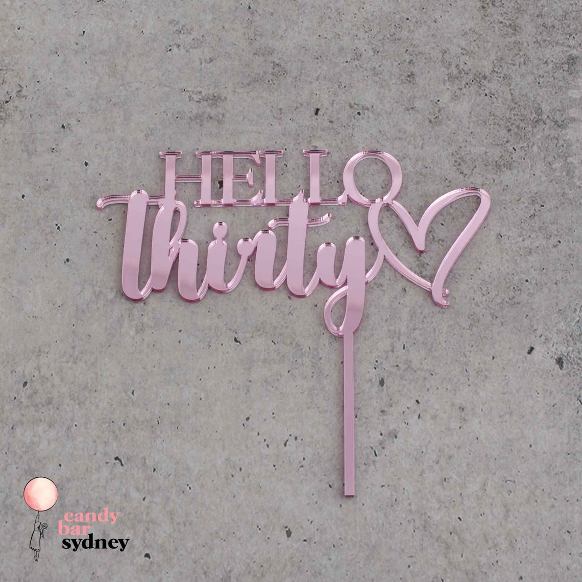 Hello Thirty Birthday Cake Topper 30th Birthday Party | Etsy