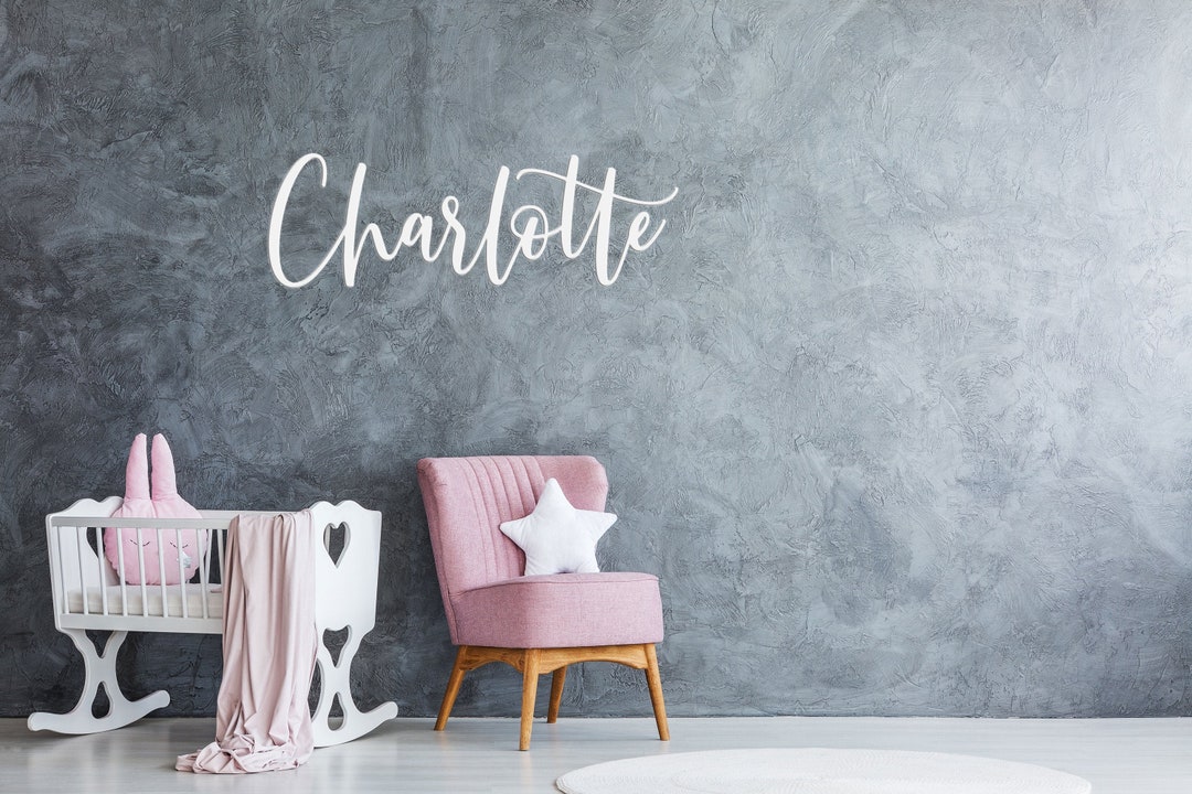 Cursive Custom Name Script Plaque Custom Nursery Decor Personalised ...
