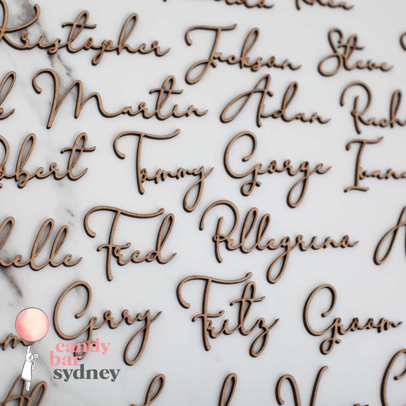 Modern Style Custom Wedding Place Card Names Wedding Gifts - Etsy