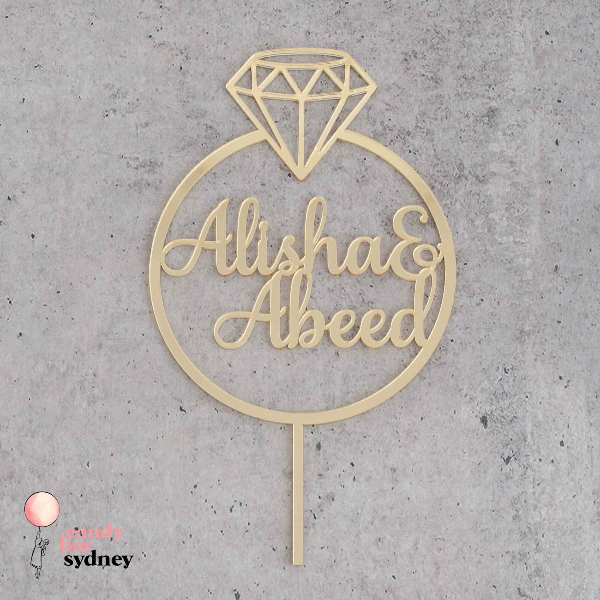 Custom Wedding Ring Wedding Cake Topper Custom Cake Toppers - Etsy