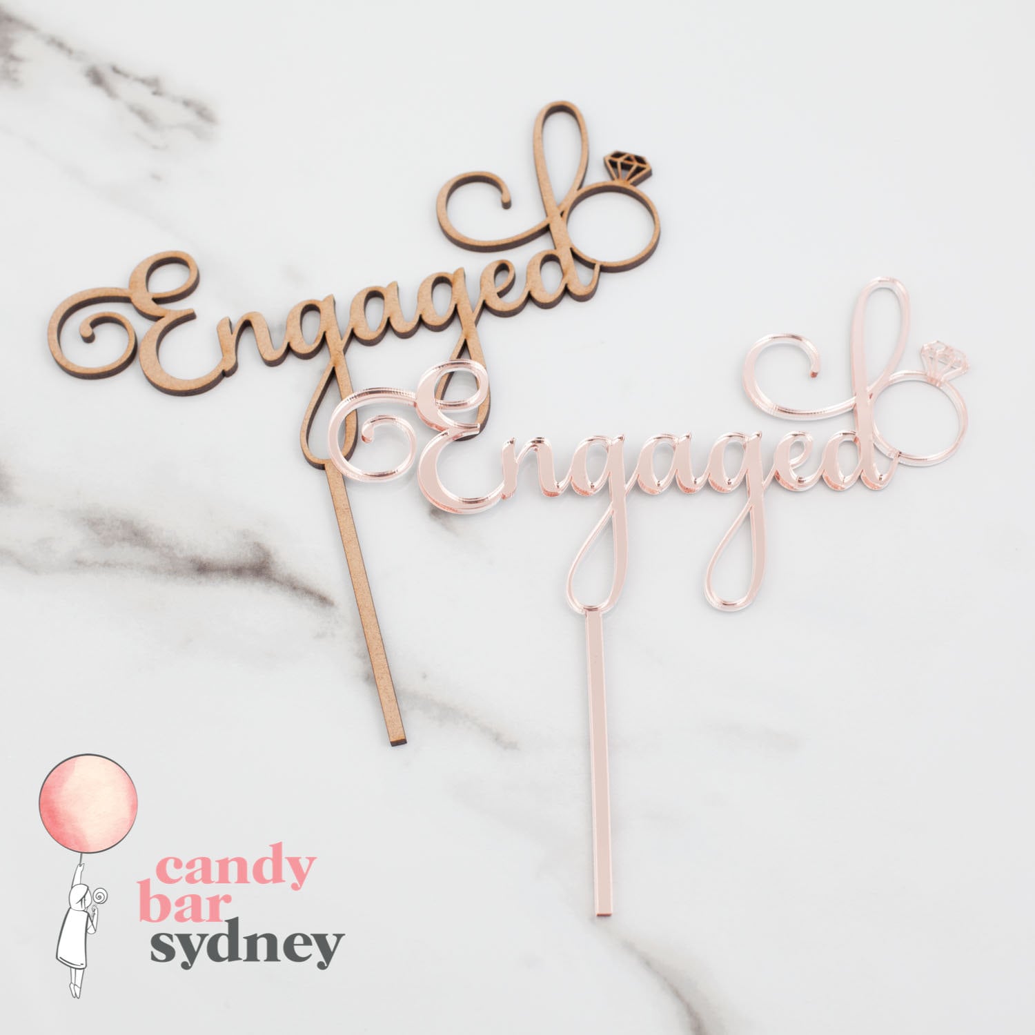 Engaged Cake Topper Style 2 Engagement Party Cake Topper - Etsy Australia