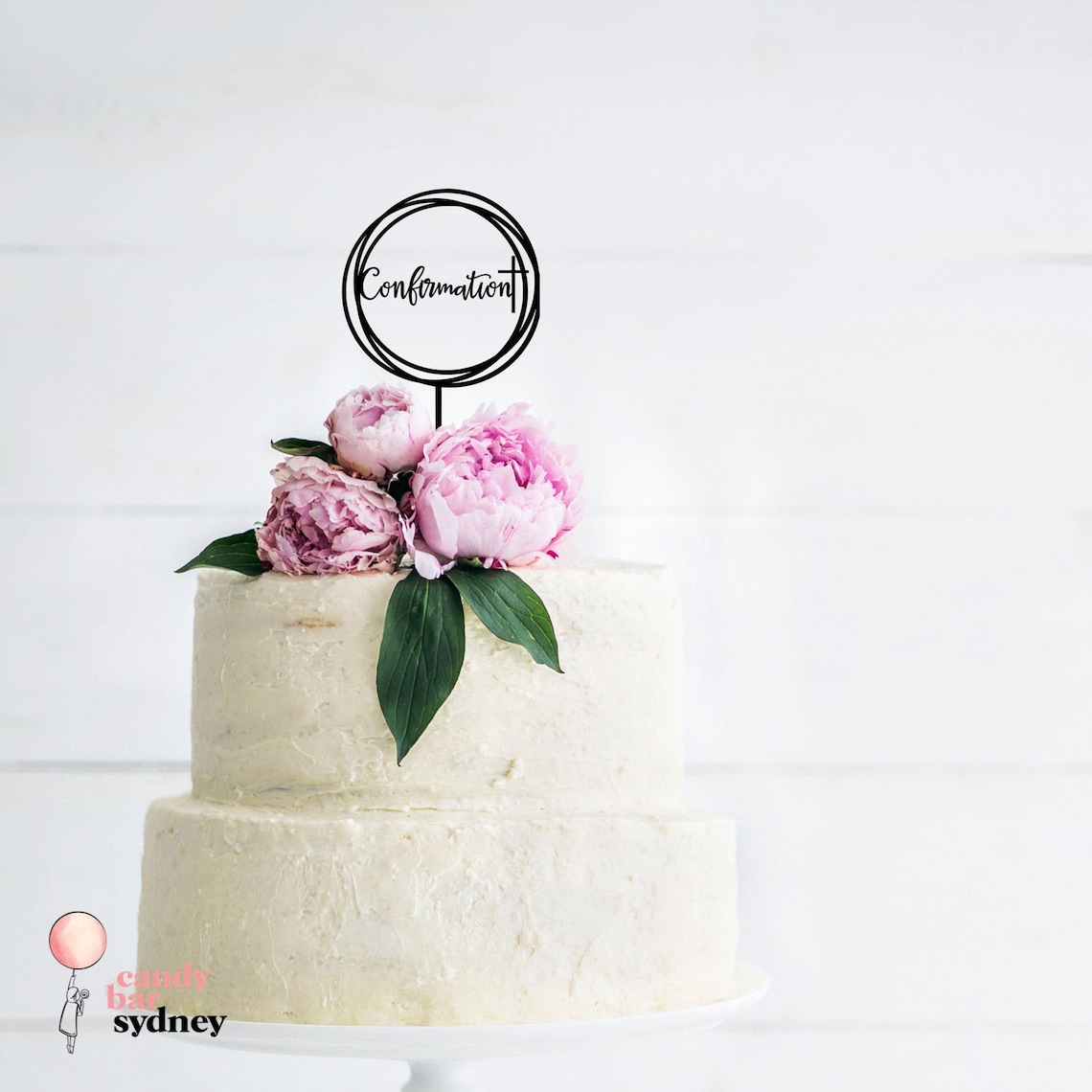 Round Swirl Confirmation Cake Topper - Religious Cake Decoration - Etsy