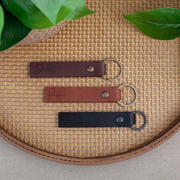 Leather Keyring - Etsy