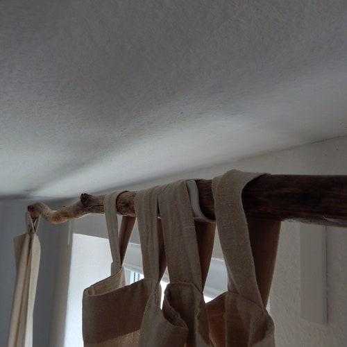 Natural Birch Branch Rustic Curtain Rod Driftwood Curtain Rod | Etsy