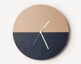 Leather wall clock | Etsy