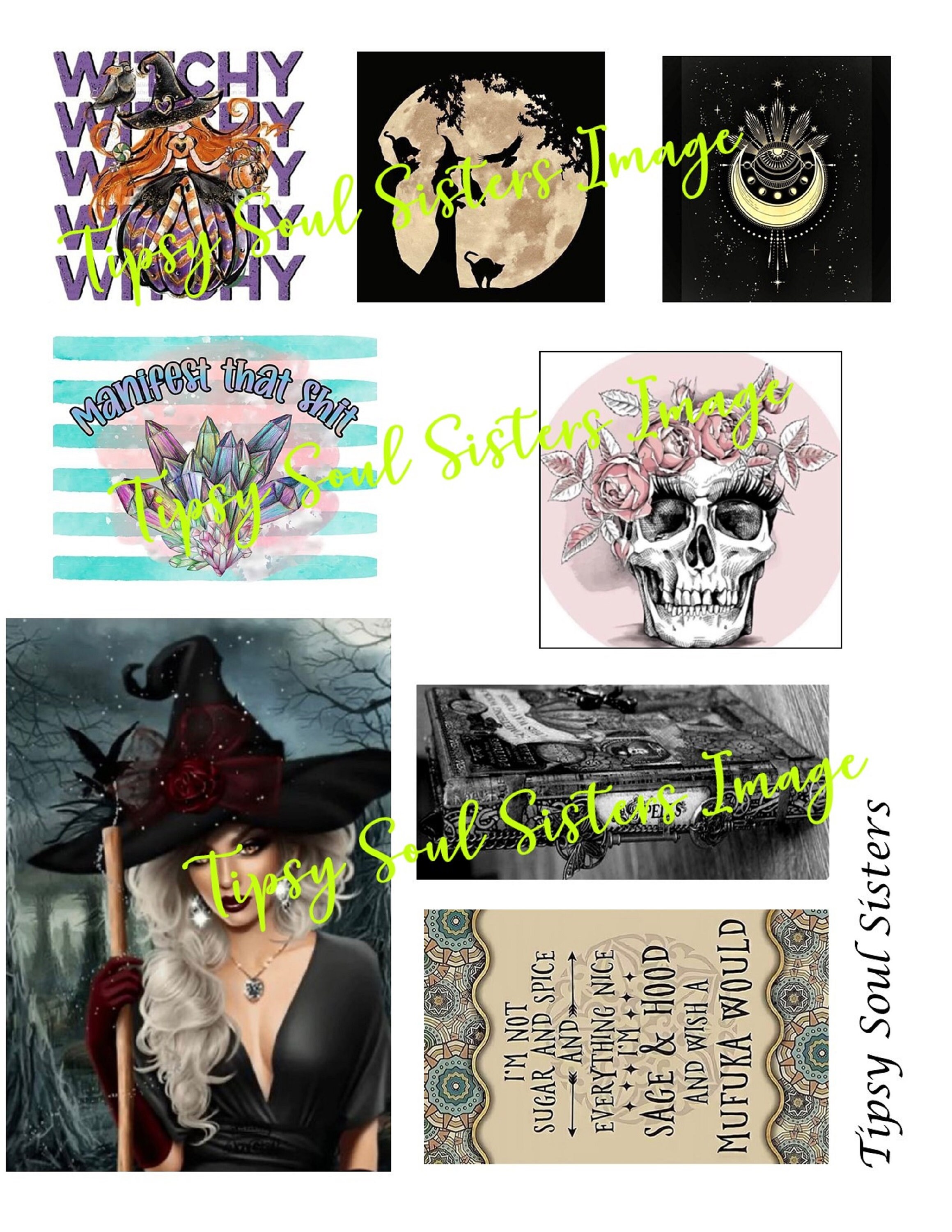 Printable Witch Bag 2: Witch Mini Prints, Witch Mini Graphics, Witch ...