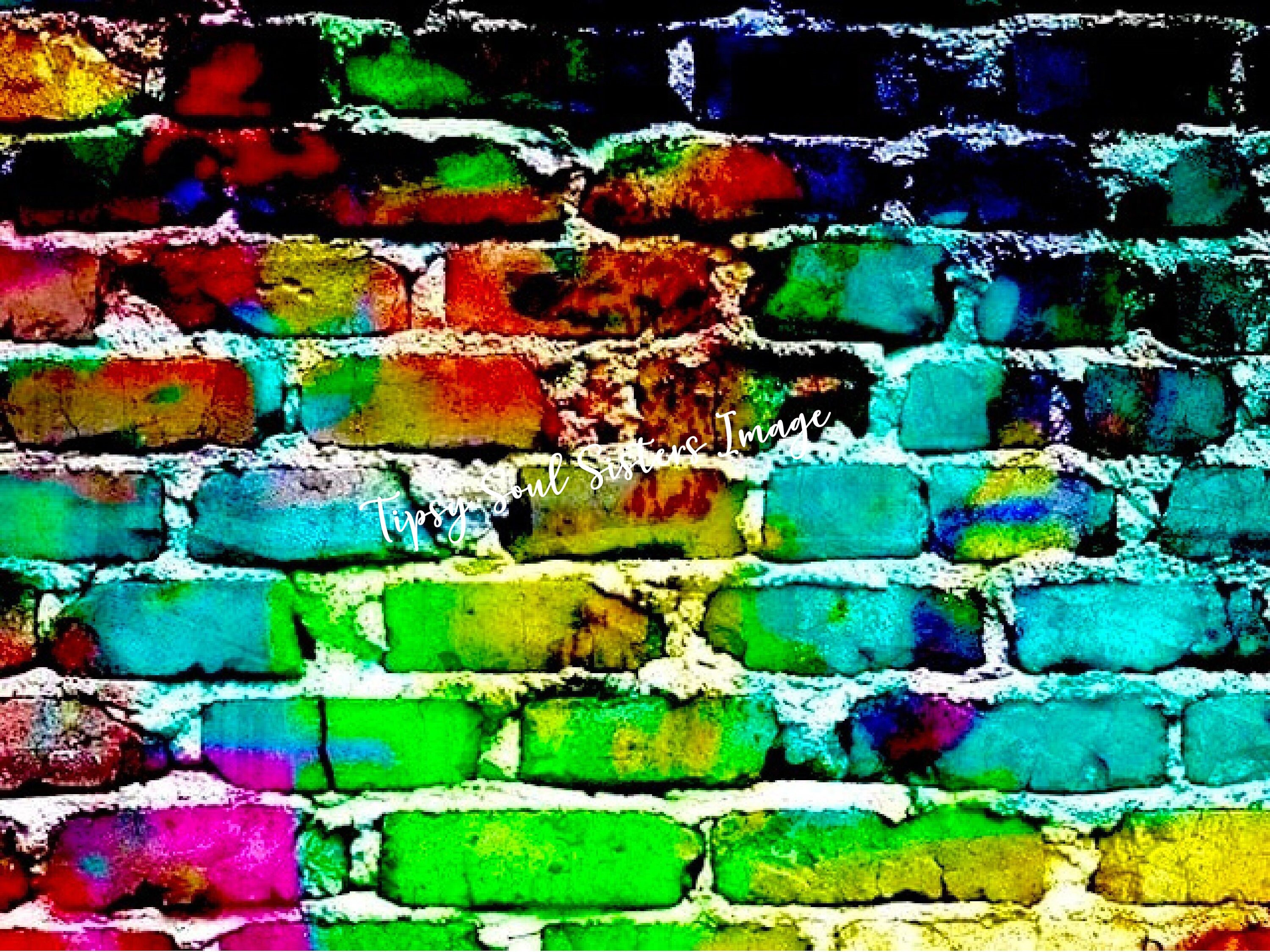 Retro Graffiti Brick Wall Sublimation Graphic Design/clip Art/image ...