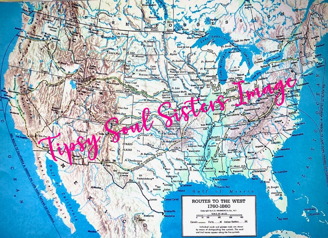 Vintage USA Map Image/background Instant Digital Download - Etsy