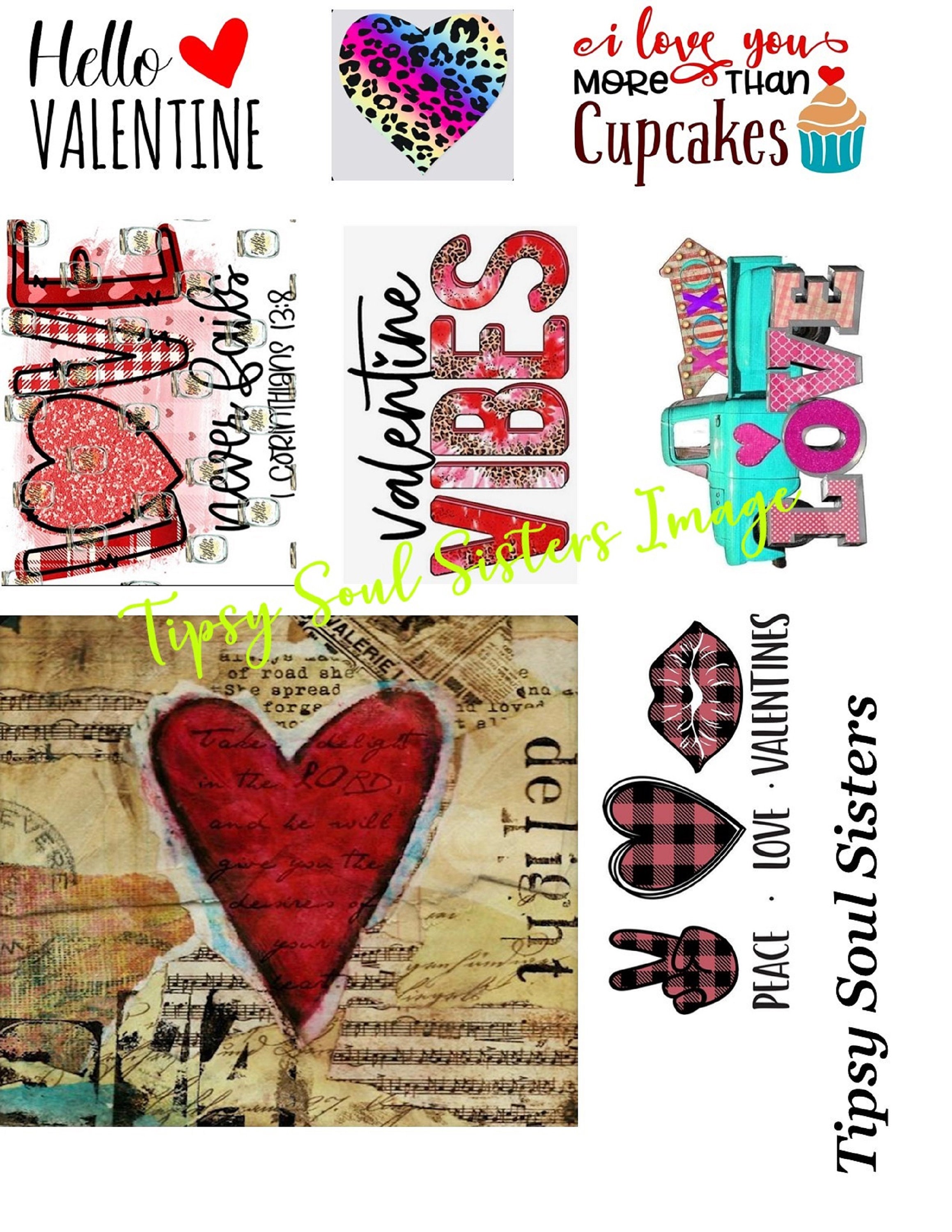 Printable Valentine's Day Bag Collection of 60 Valentine - Etsy