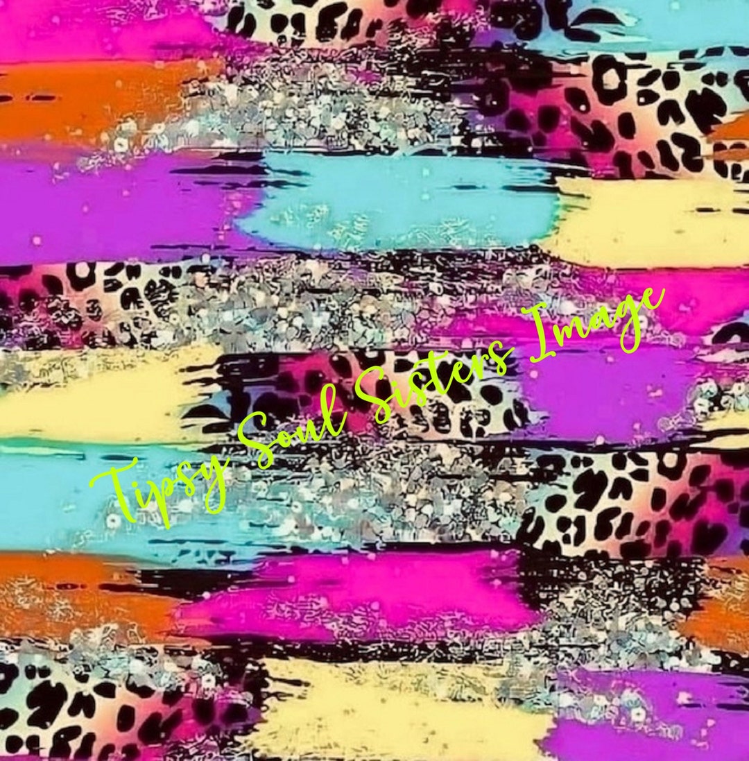 Wild Colors and Cheetah Print Brushstrokes Art/graphic Designs Image ...