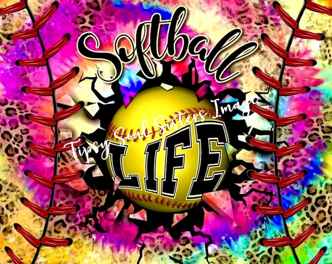 Softball Life Graphic Design/clip Art/image/background/backdrop Instant ...