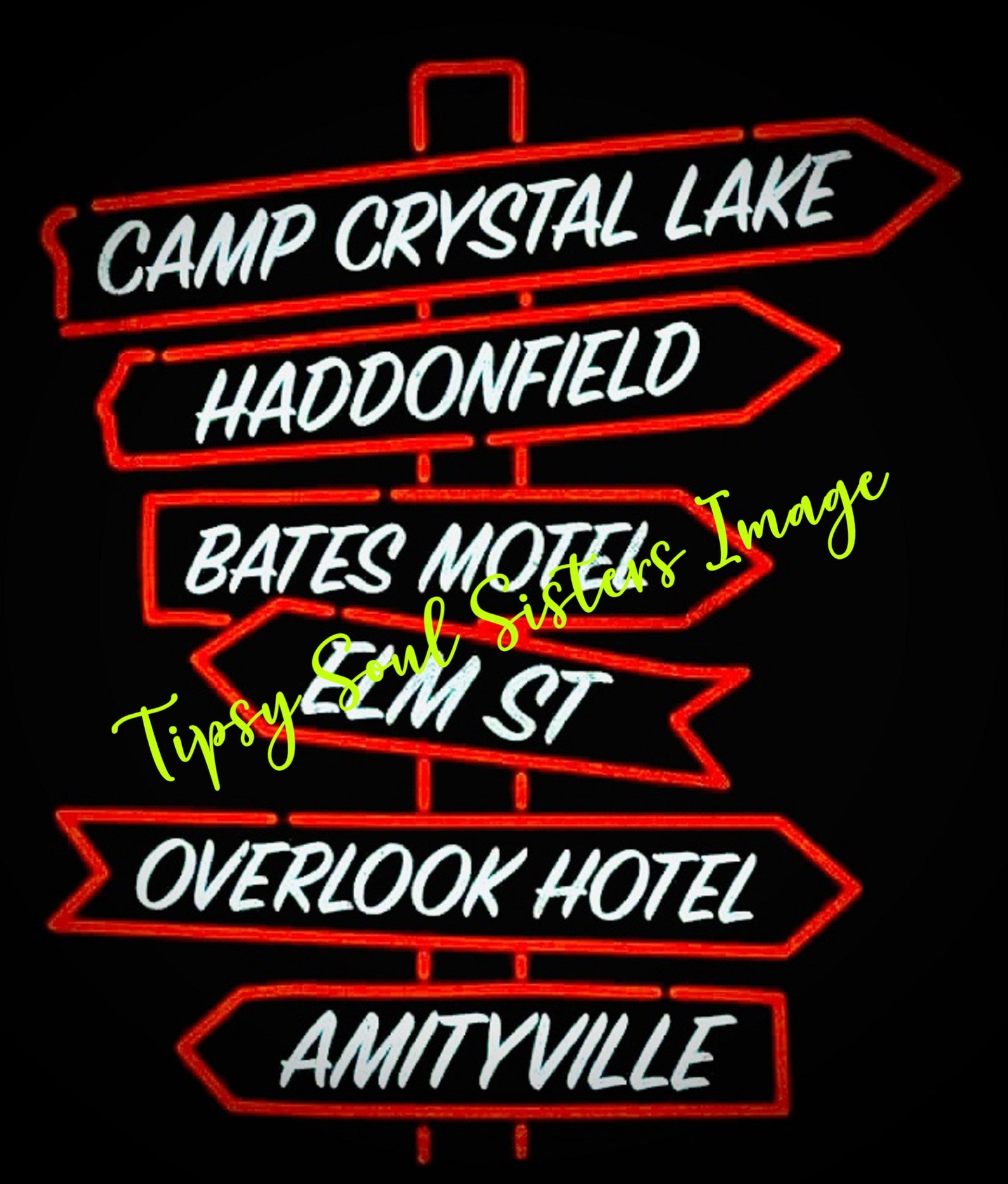 Horror Movies Sign Color and Black and White Image/background Instant ...