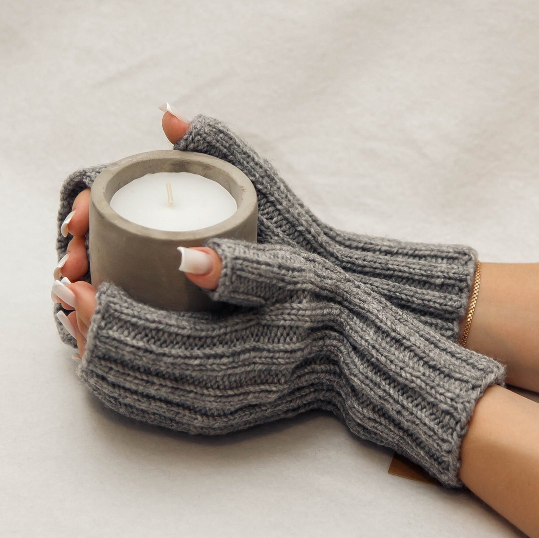 Wool Women Cozy Mittens Fingerless Gloves Christmas Gift for - Etsy