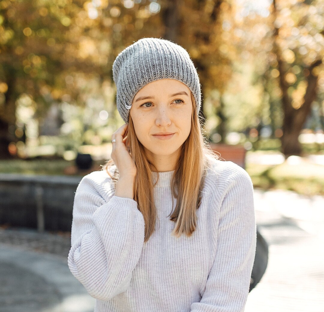 Hand Knit Beanie Made in Ukraine Slouchy Beanie Women's Headwear Best ...