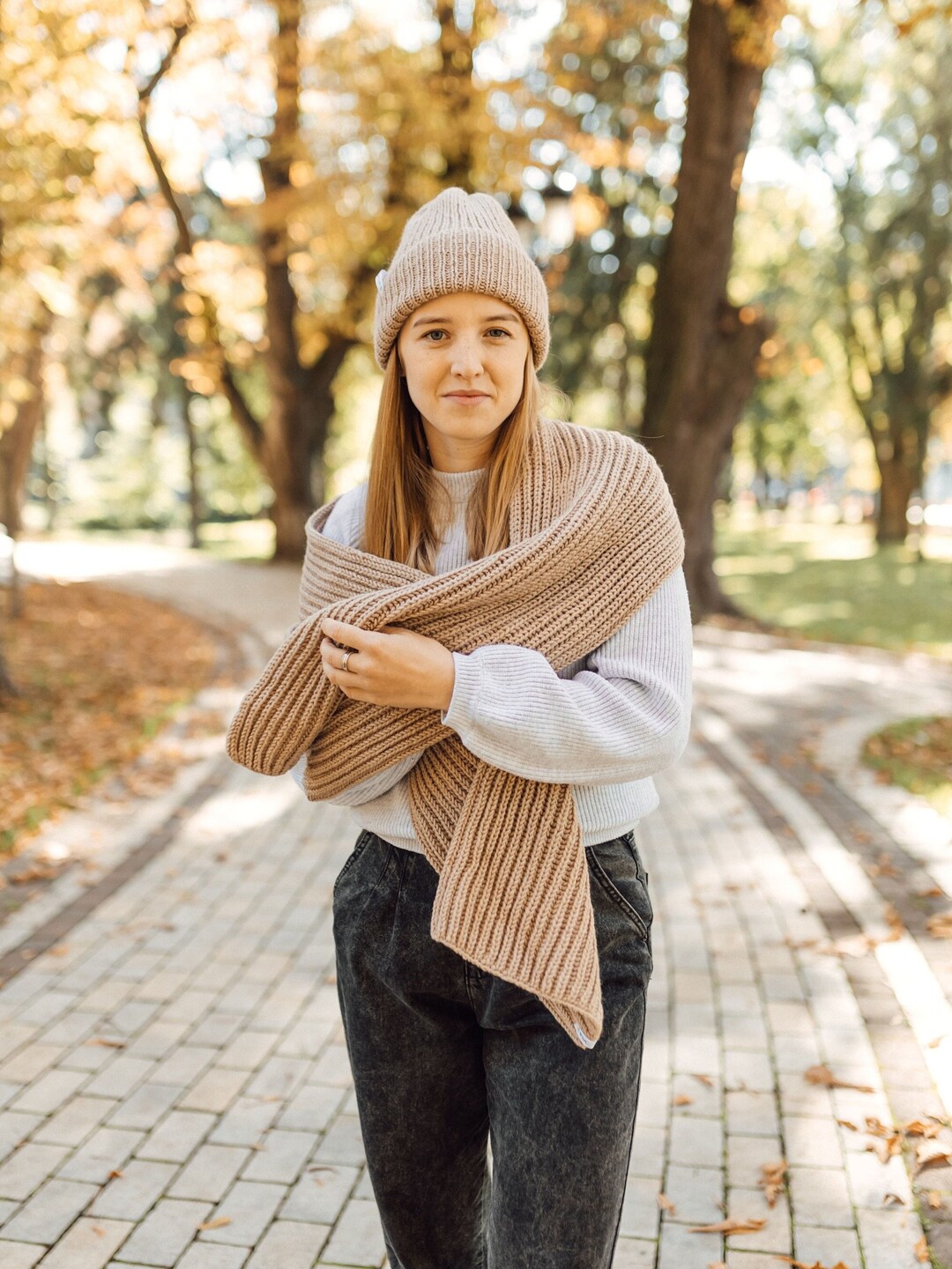 Hand-crafted Wool Set, Wool Anniversary, Hand-knitted Hat and Scarf Set ...