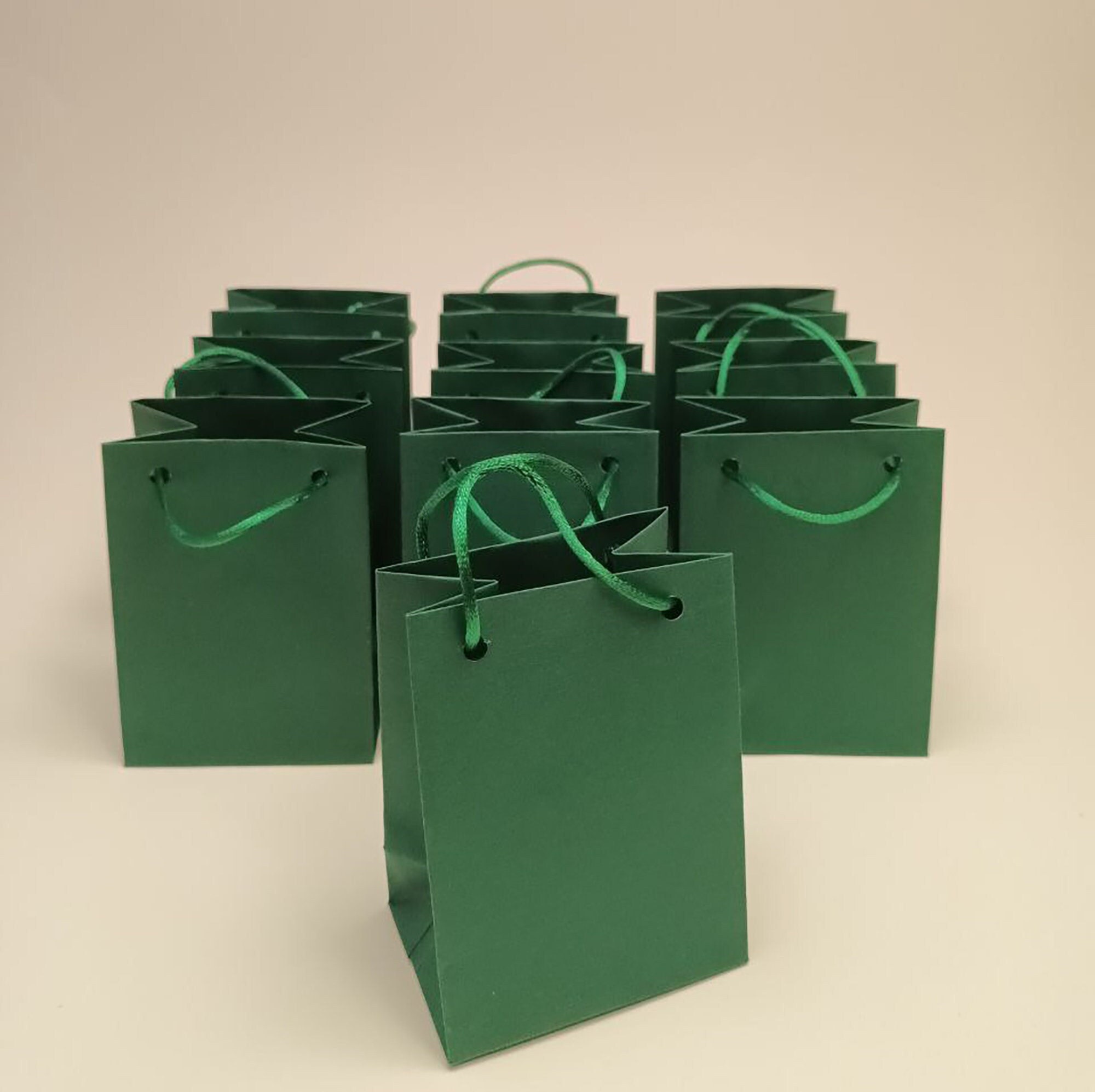 Dark Green Paper Bag: Small, Gift Wrap for Birthday, Baby Shower ...