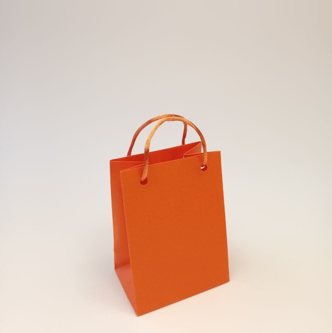 Extra Small Orange Paper Bags: Perfect for Precious Gift Wrapping - Etsy