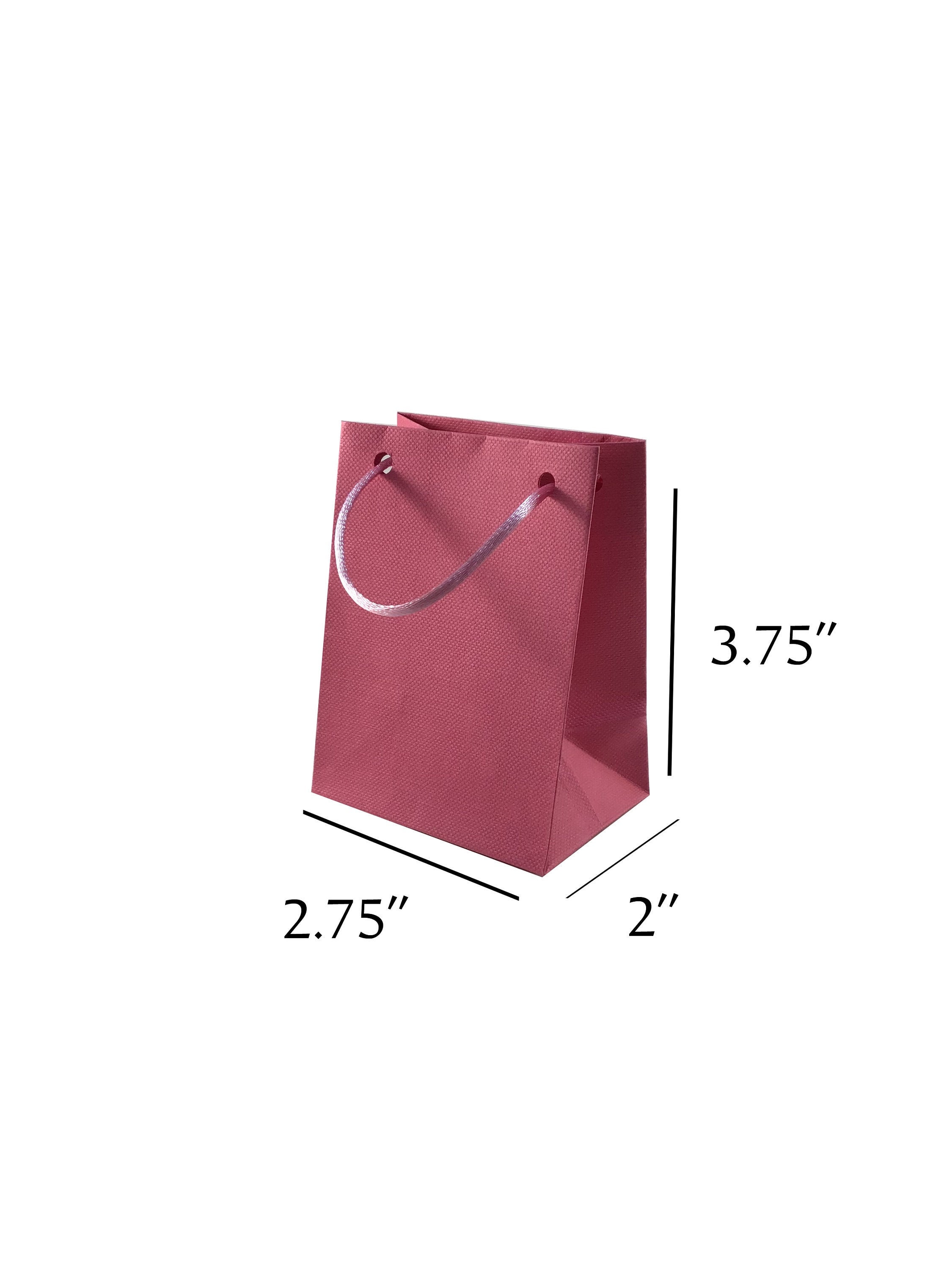 10 Pink Extra Small Gift Paper Bag With Rope Handles Matte - Etsy