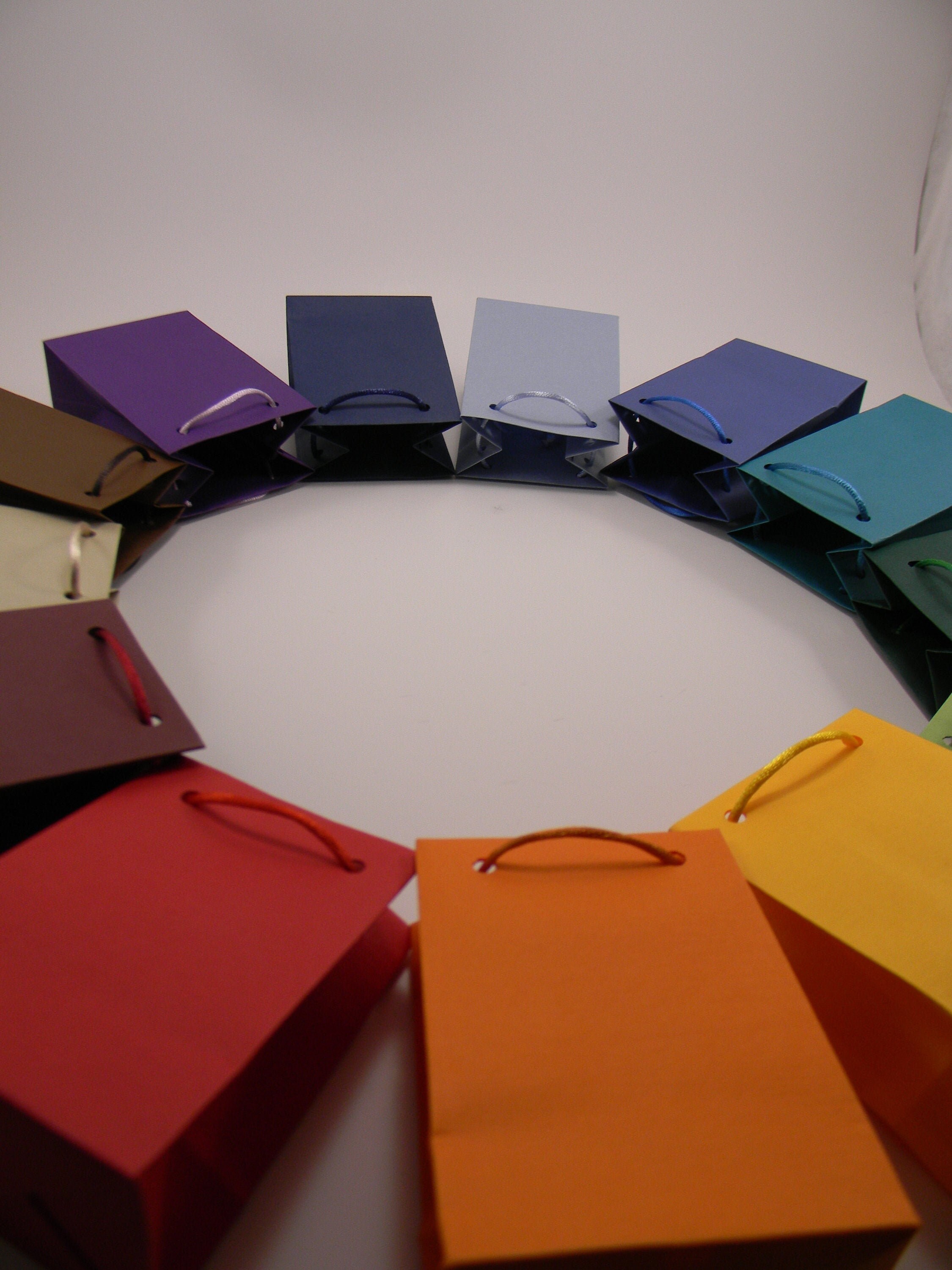 10 Pink Extra Small Gift Paper Bag With Rope Handles Matte - Etsy