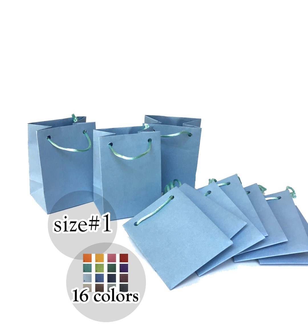 Light Blue Paper Bags: Extra Small Perfect for Holidays and - Etsy