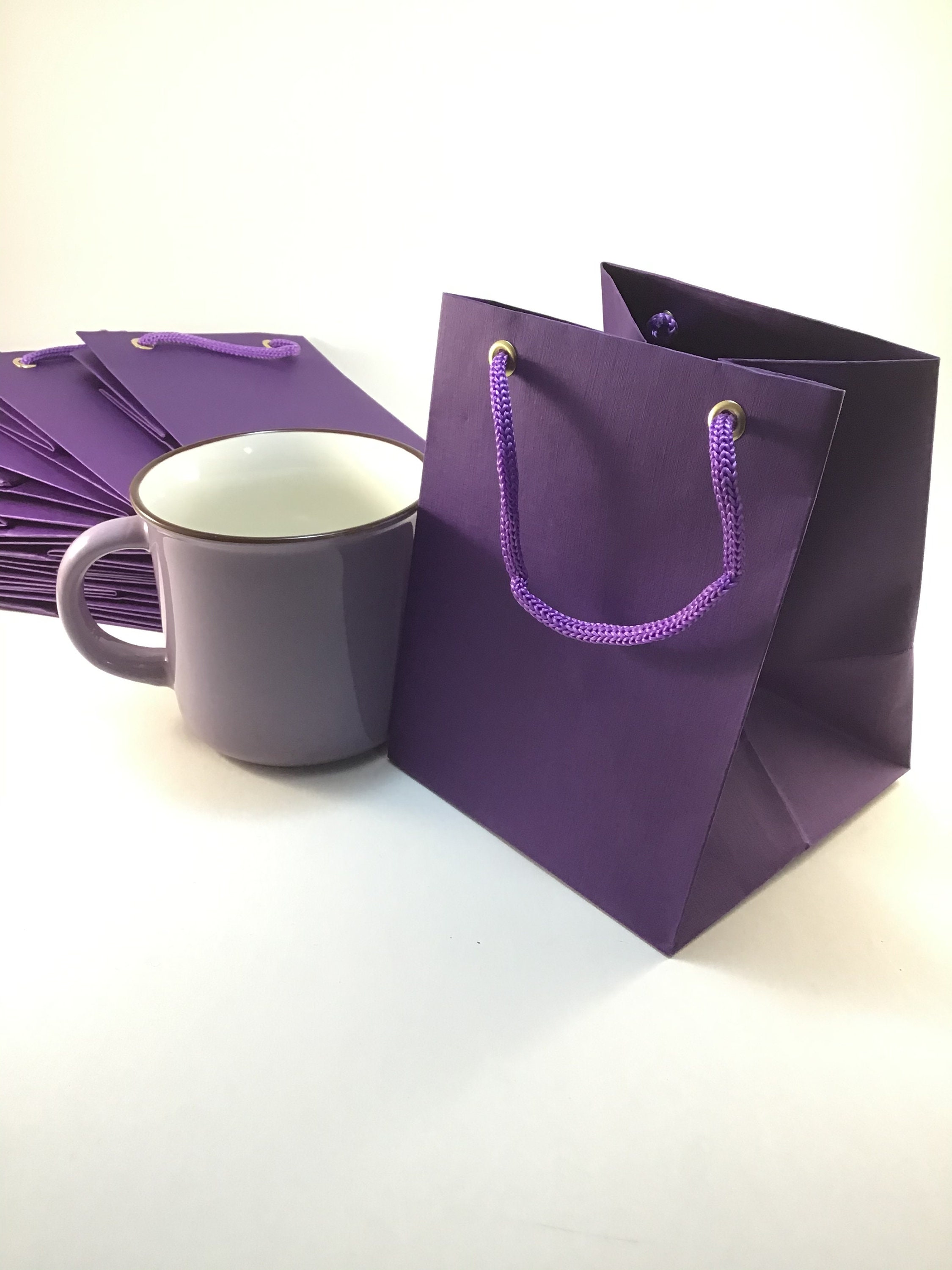 10 Pcs Purple Gift Bags Wedding Favor Bags Cub Size Luxury - Etsy