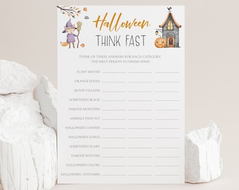 Halloween Think Fast - Etsy