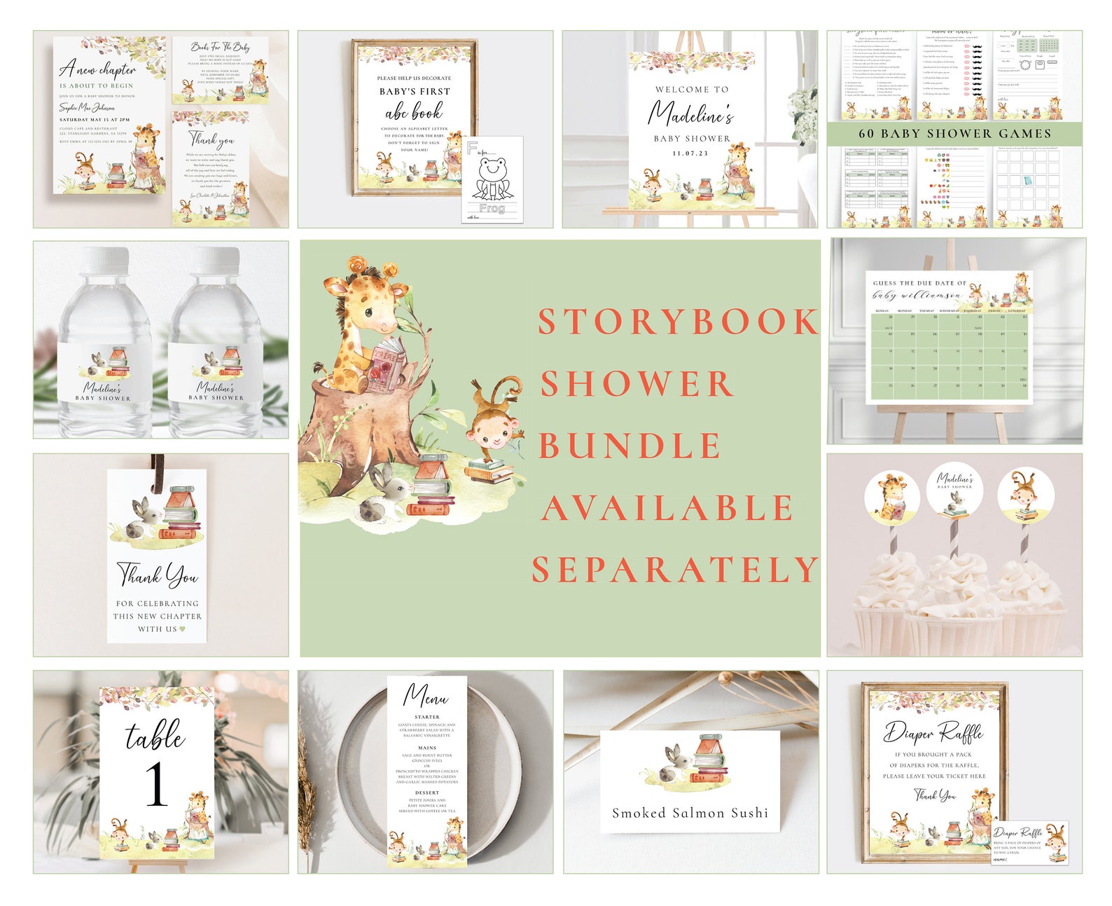 Storybook Invite Bundle, A New Chapter Books for Baby Card, Fairy Tale ...