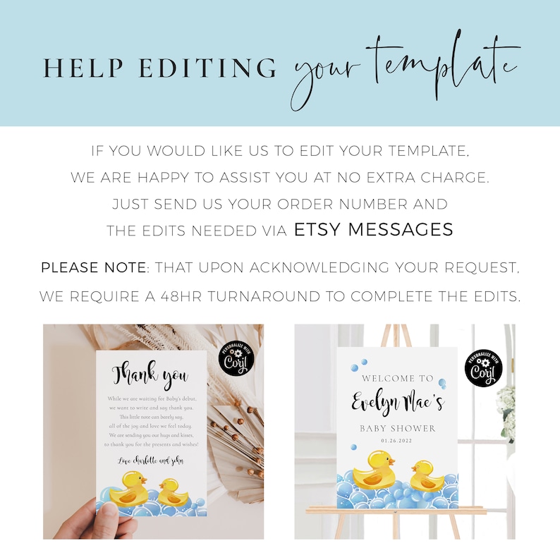 Editable Rubber Duckie Welcome Sign, Rubber Ducky Baby Shower Sign ...